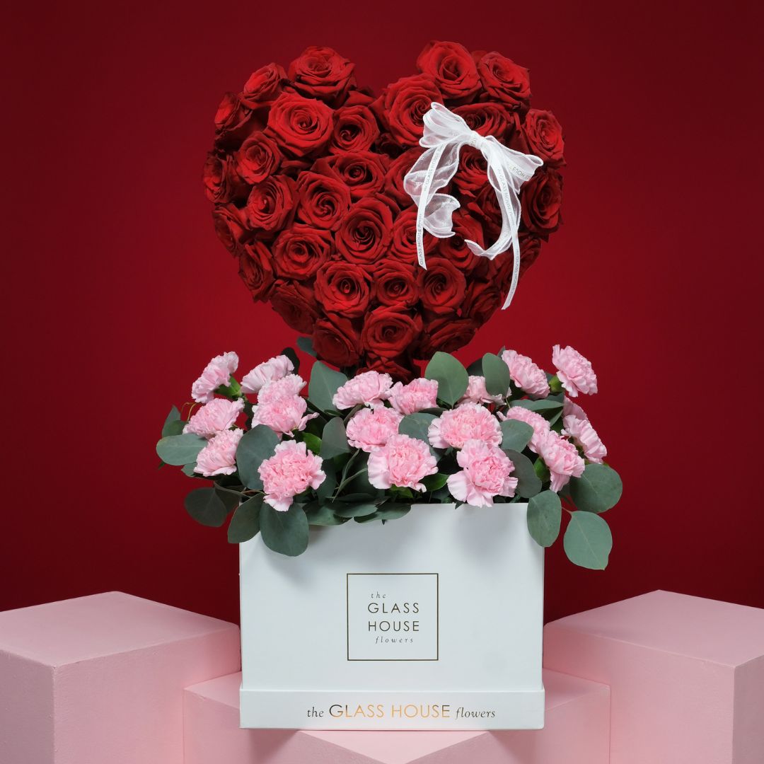 Heart's Desire - Large Square Box – The Glass House Flowers